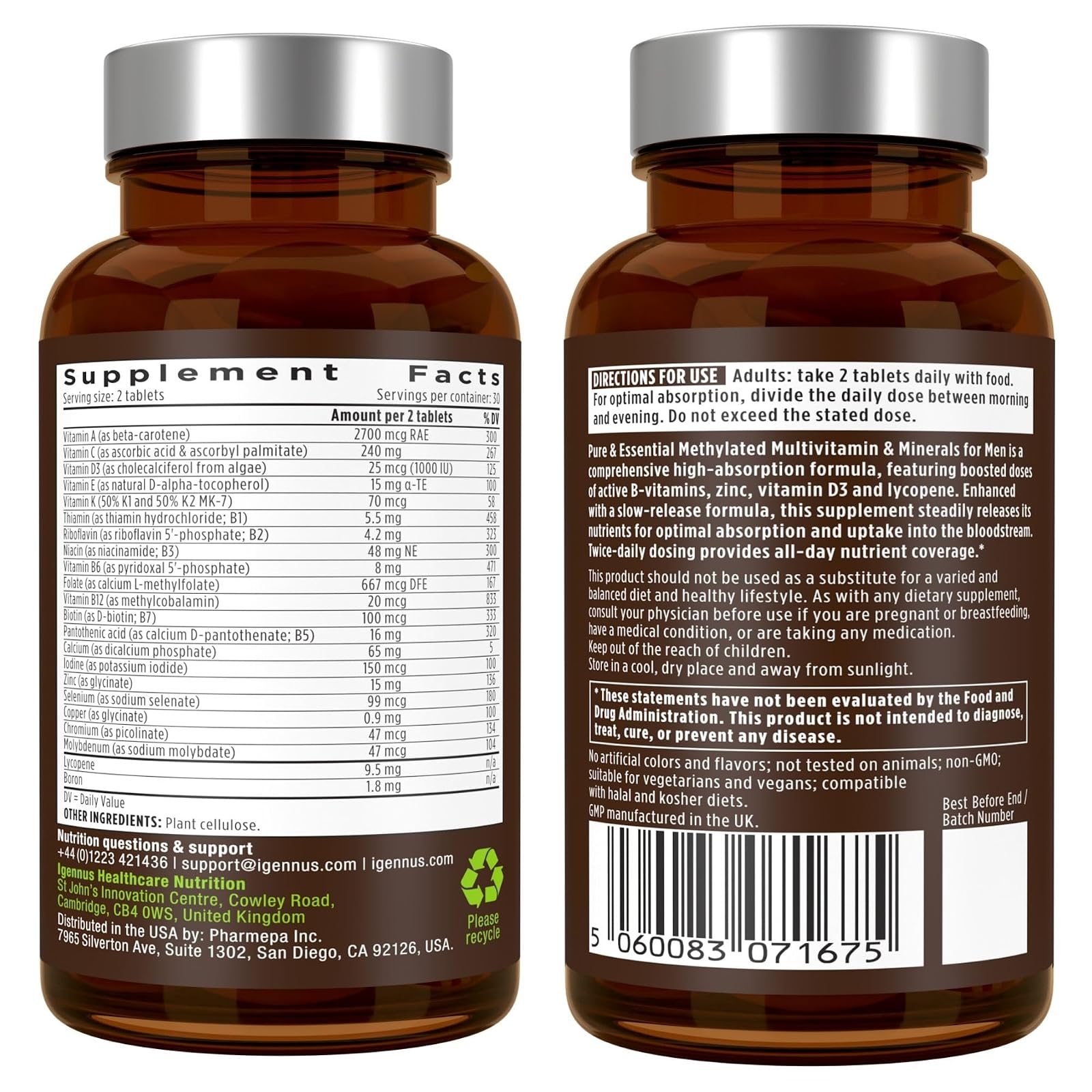 Igennus multivitamin tablets for energy boost