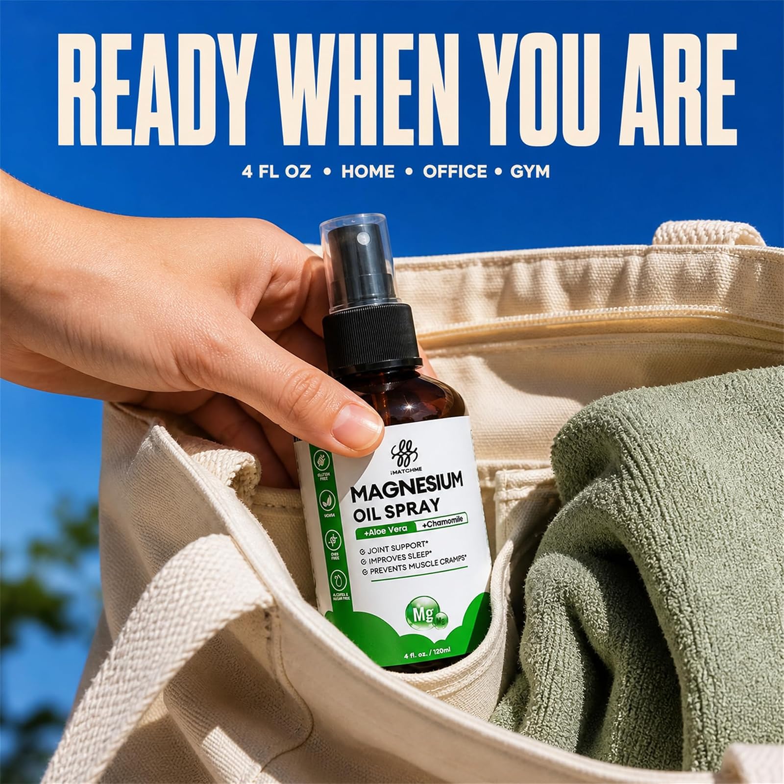 iMATCHME magnesium oil spray for joint support