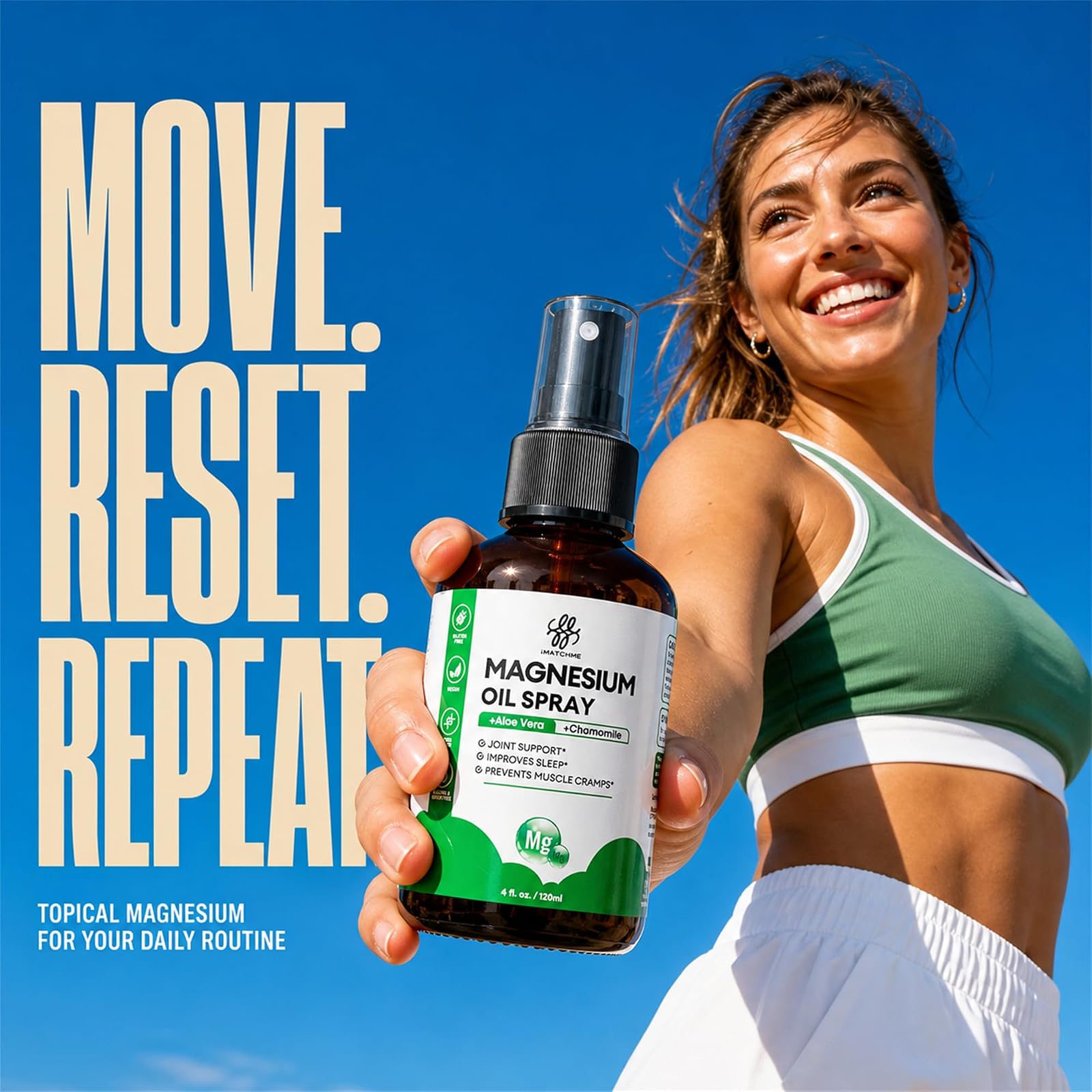 iMATCHME magnesium oil spray for muscle recovery