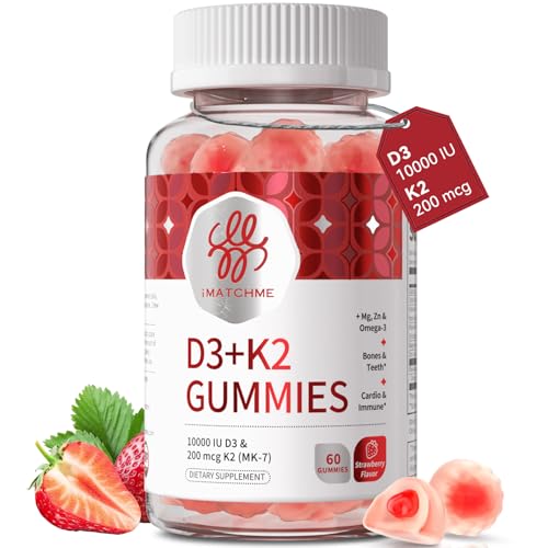iMATCHME Vitamin D3 K2 gummies for immune support