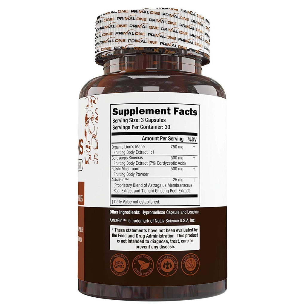 Immune booster mushroom veggie pills