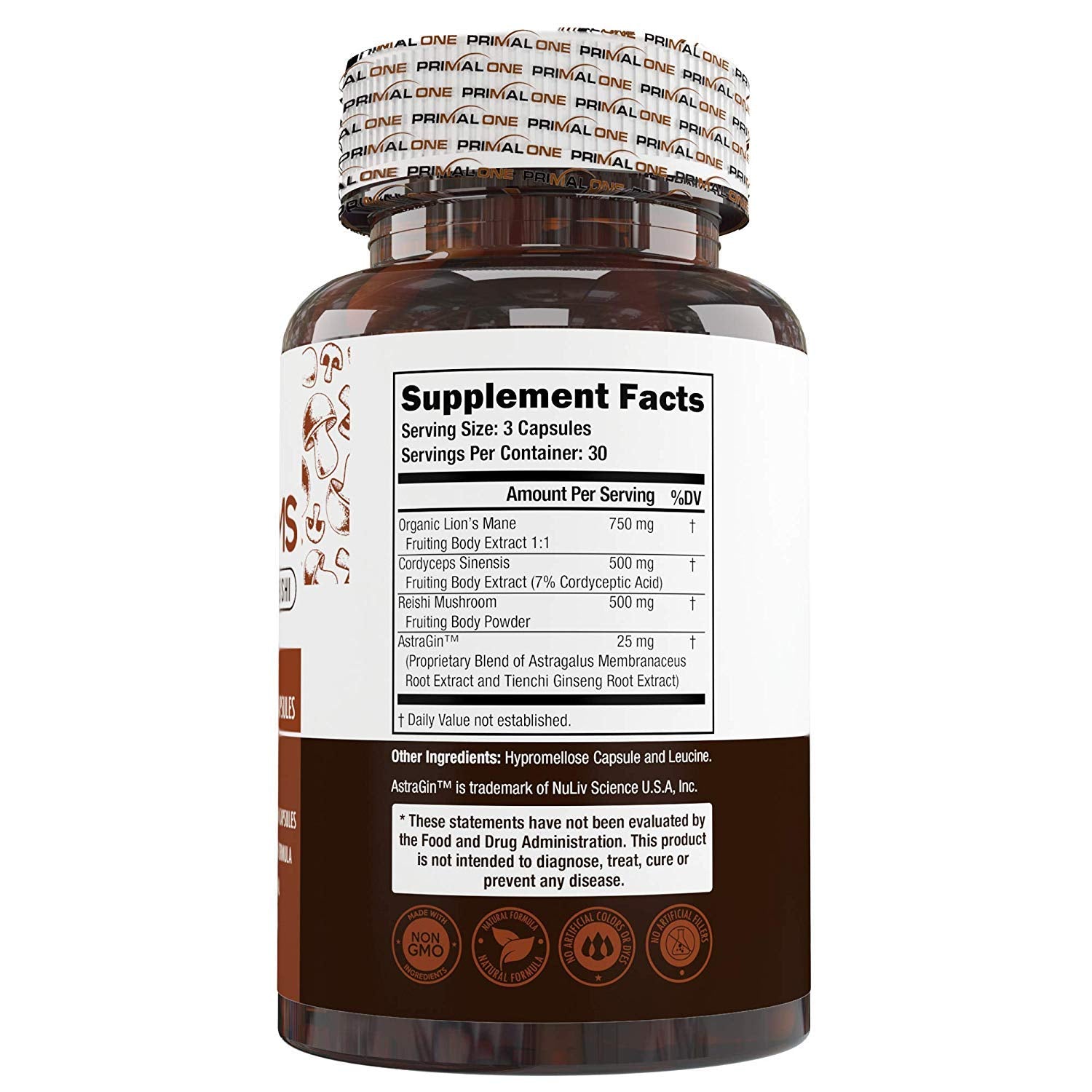 Immune booster mushroom veggie pills