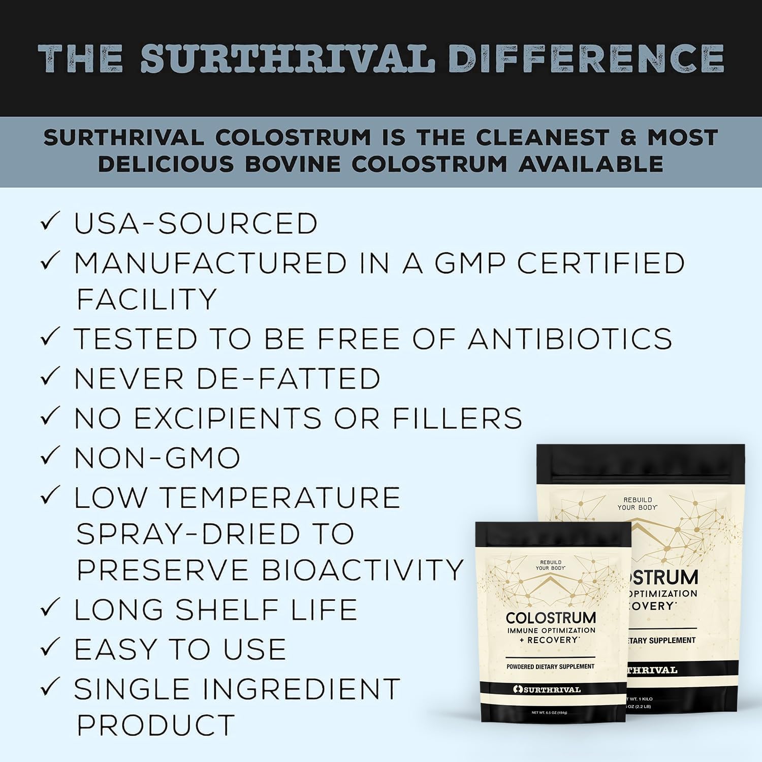 Immune boosting colostrum powder benefits