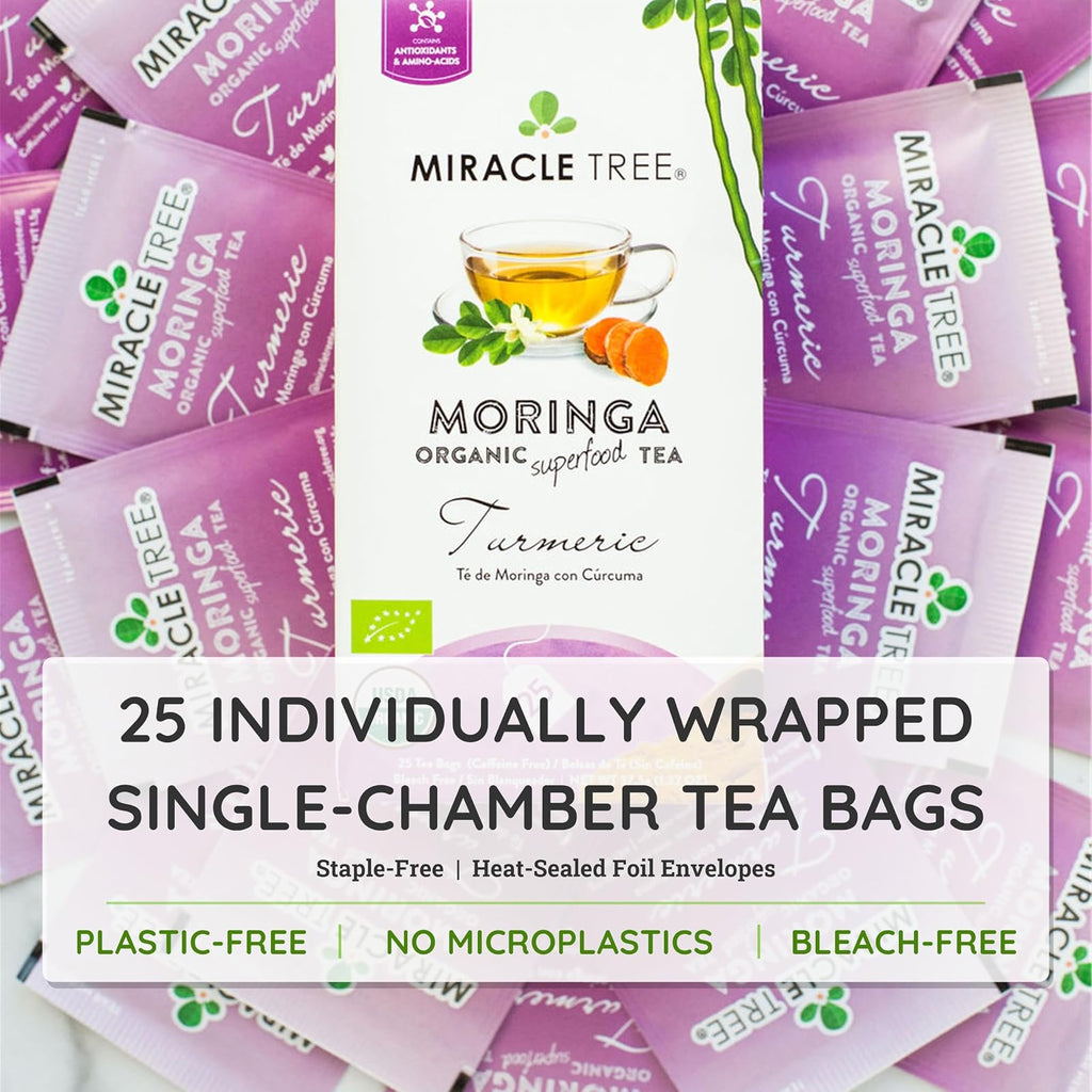 immune-boosting moringa and turmeric tea