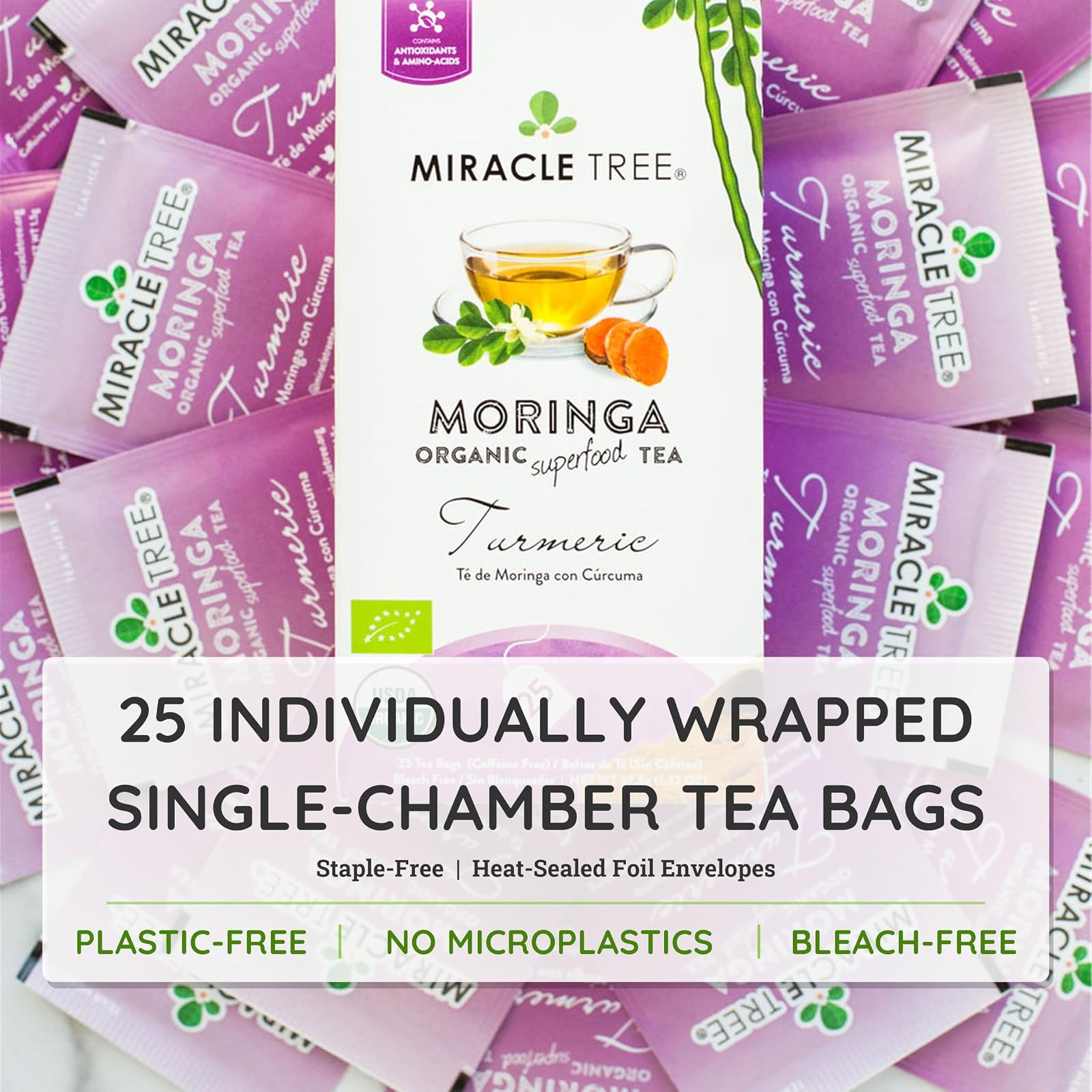 immune-boosting moringa and turmeric tea