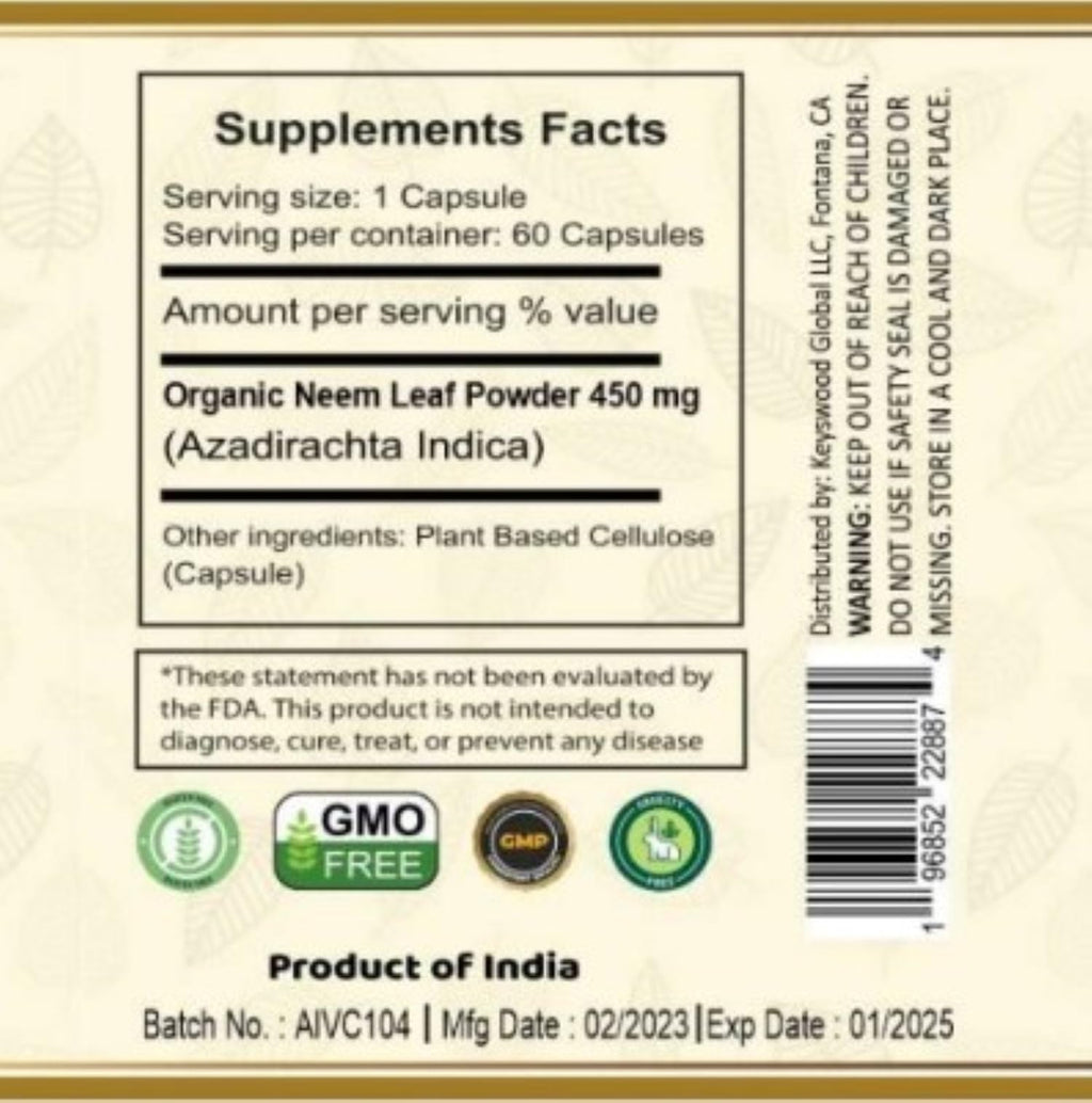 immune boosting neem herbal supplement