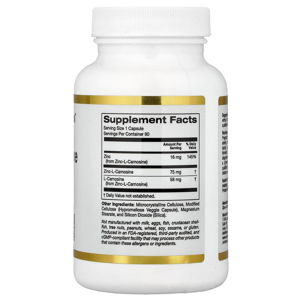 Immune function support zinc capsules