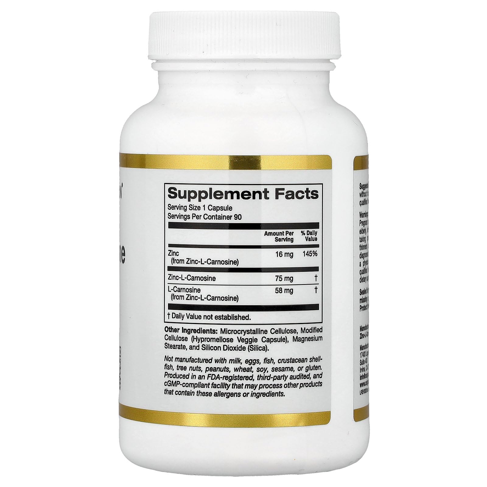 Immune function support zinc capsules
