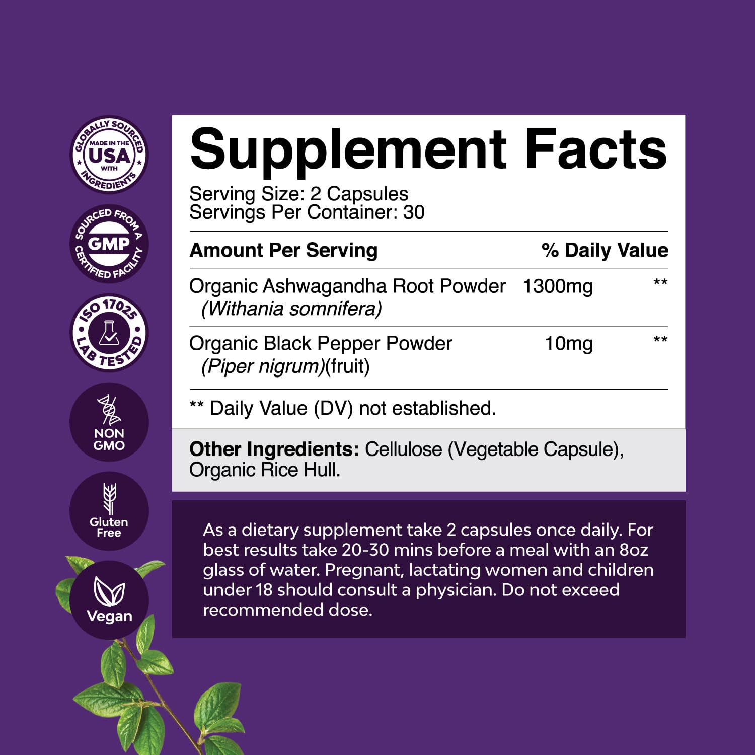 immune support ashwagandha supplement