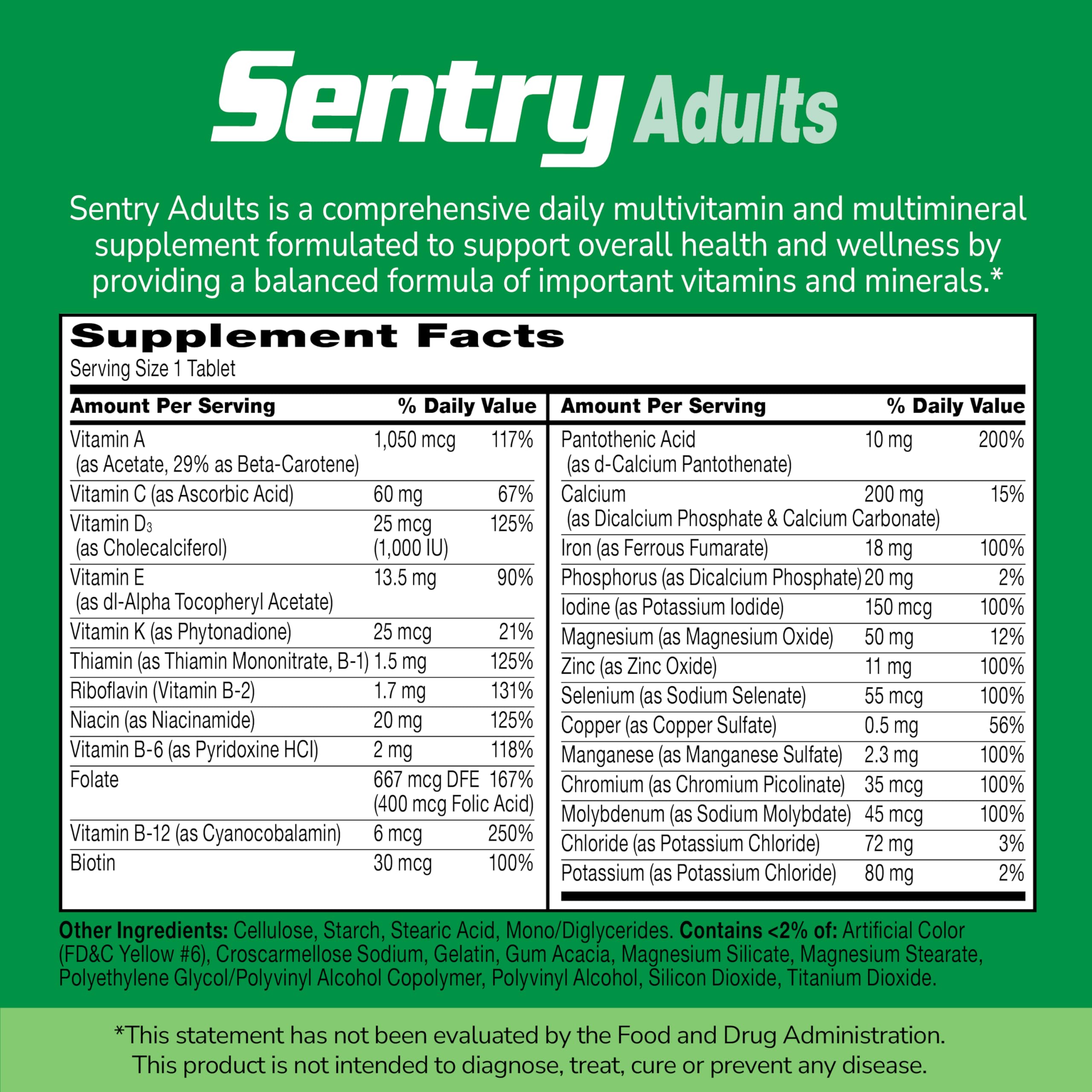 Immune support blended vitamin & mineral supplements