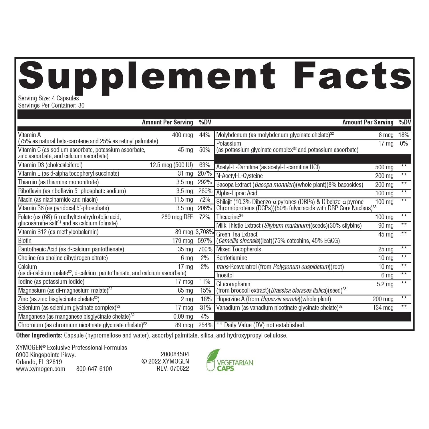 immune support blended vitamin & mineral supplements