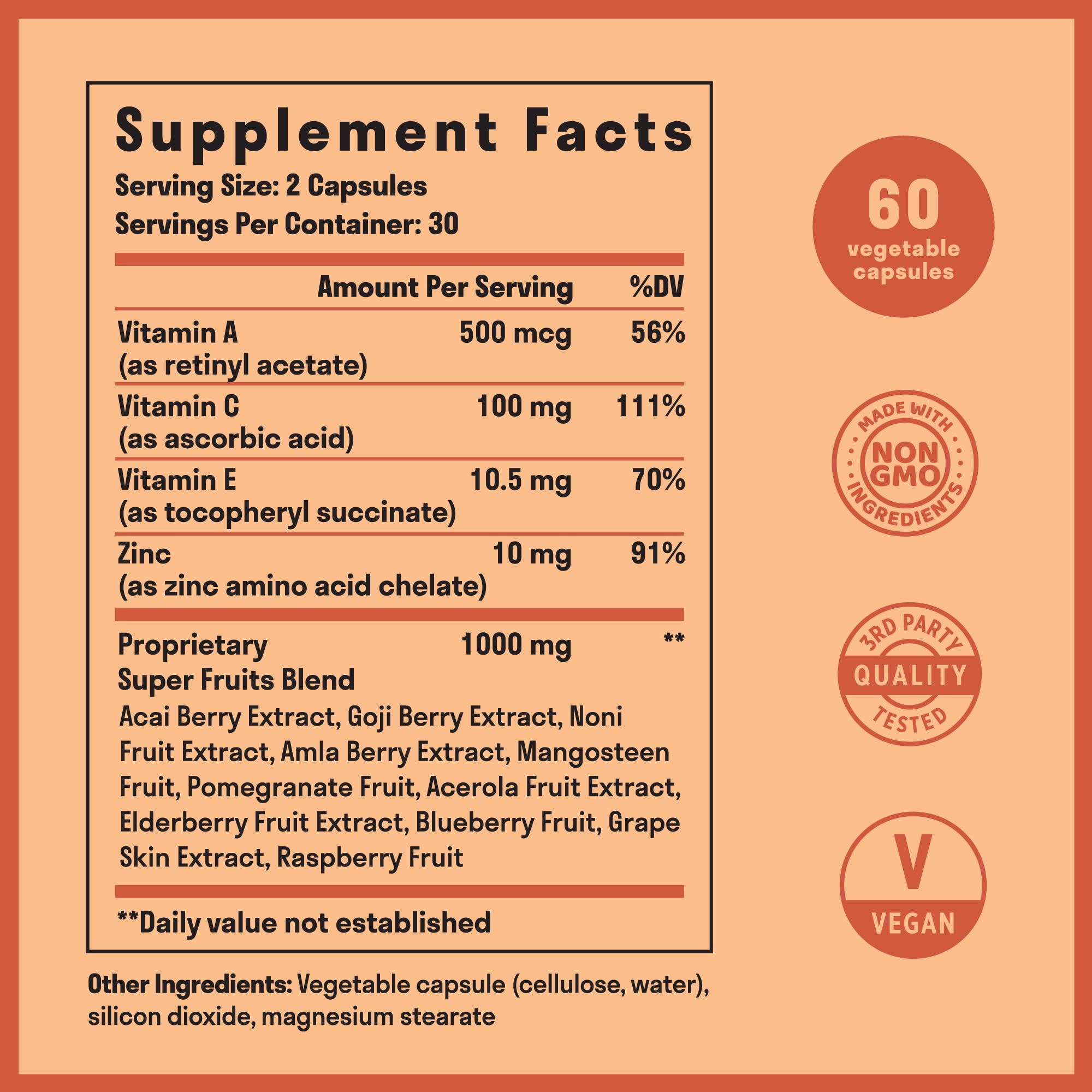 immune support blended vitamin & mineral supplements