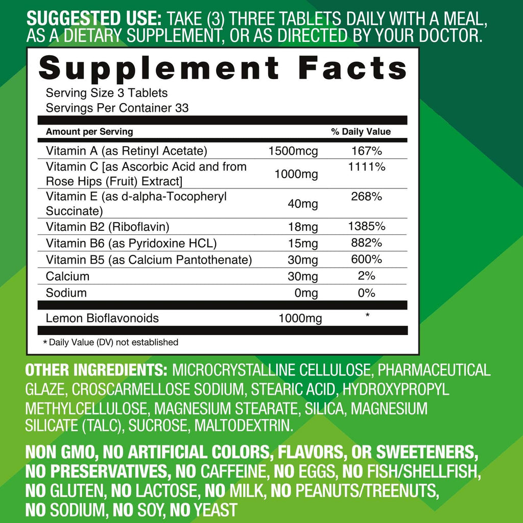 immune support blended vitamin & mineral tablets