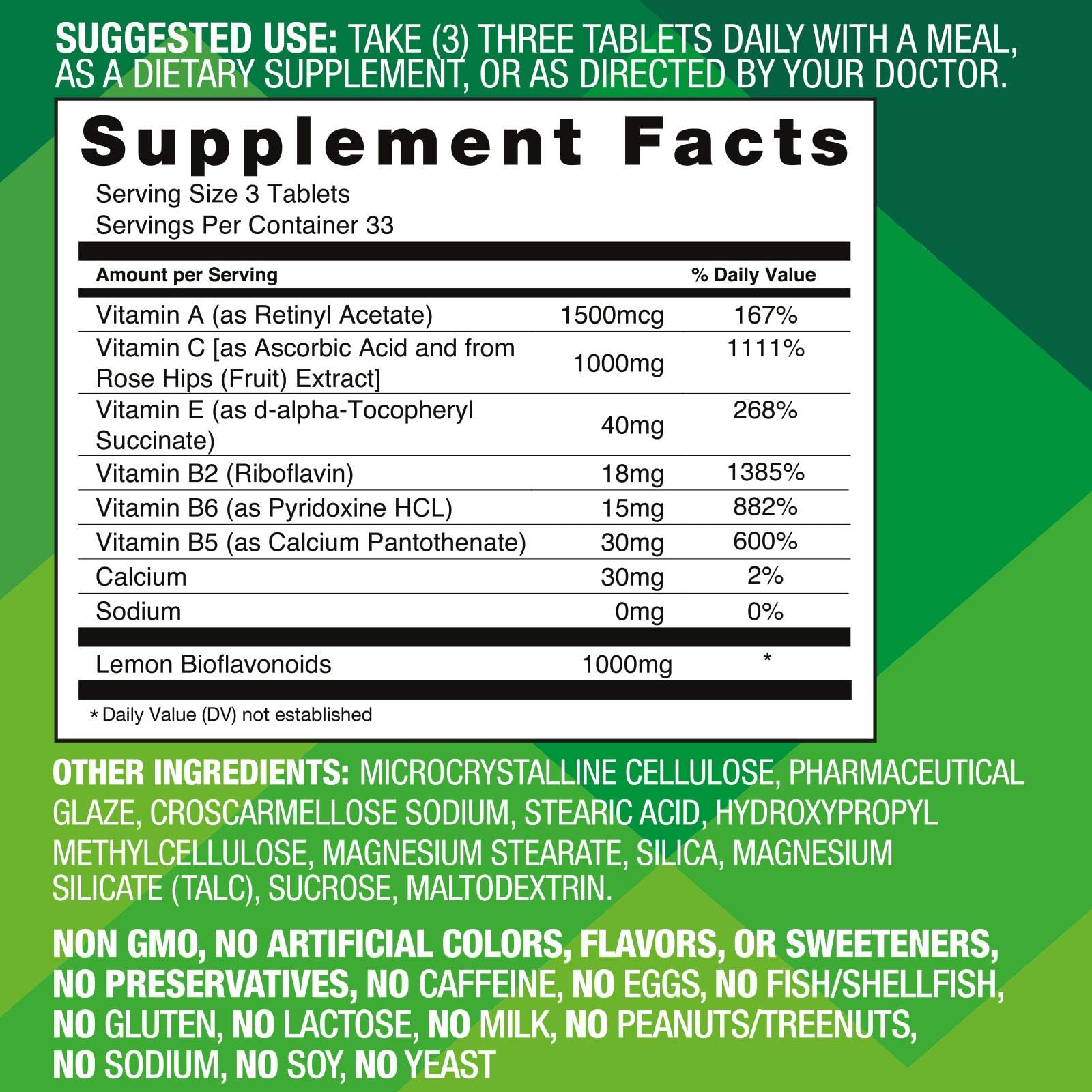 immune support blended vitamin & mineral tablets
