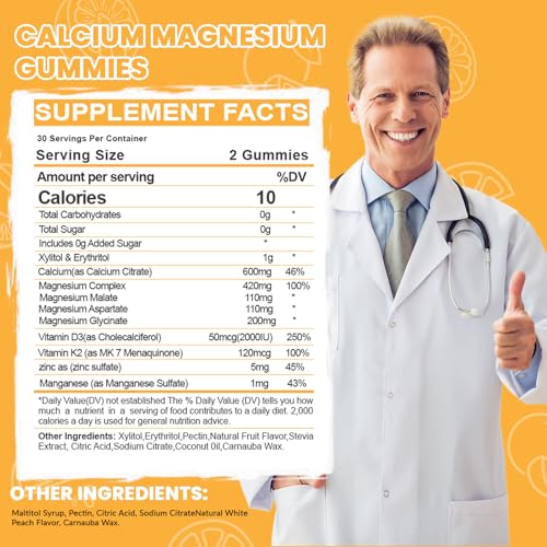 immune support calcium gummies with zinc