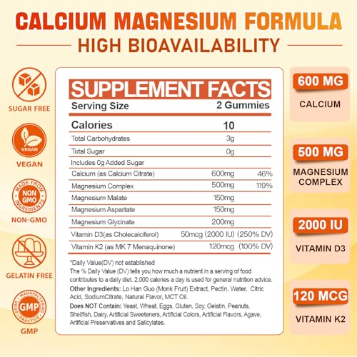 Immune support calcium magnesium supplement