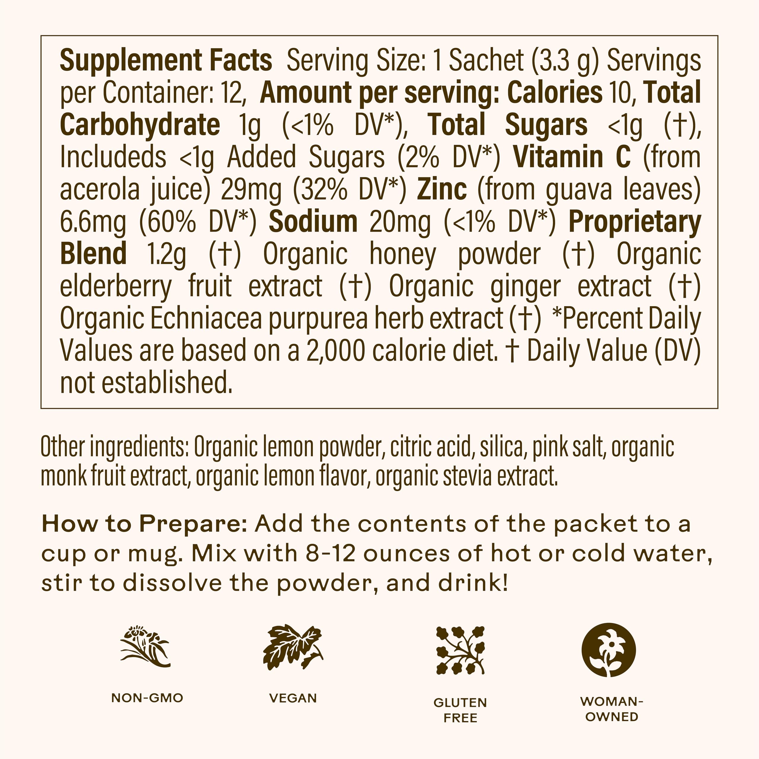 immune support drink mix with echinacea