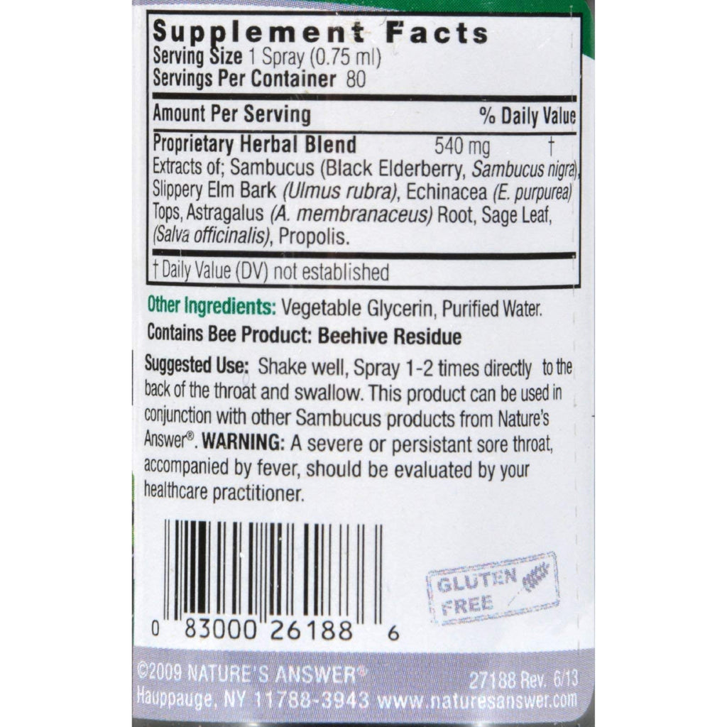immune support elderberry extract spray