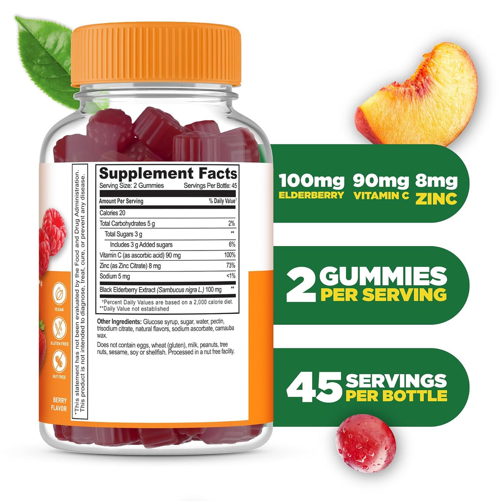 immune support elderberry gummies for adults