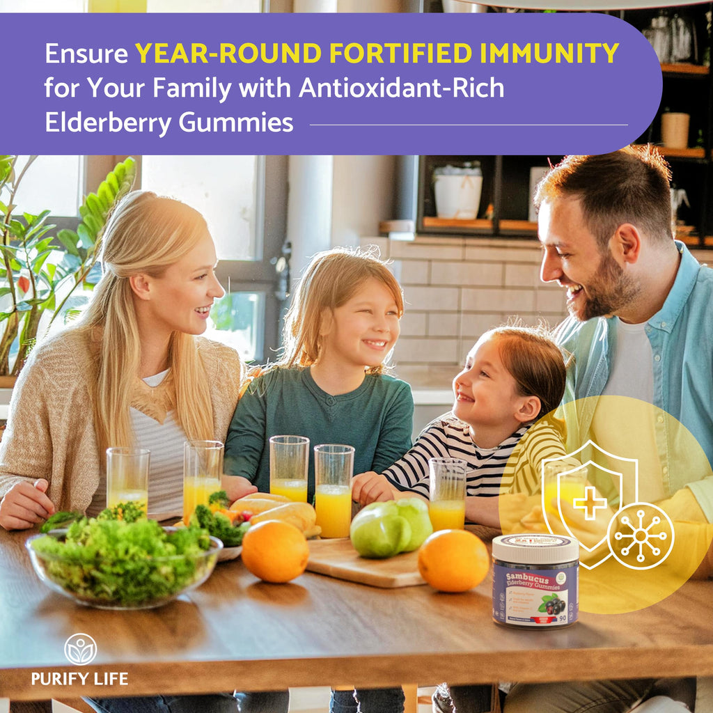 immune support elderberry gummies for families