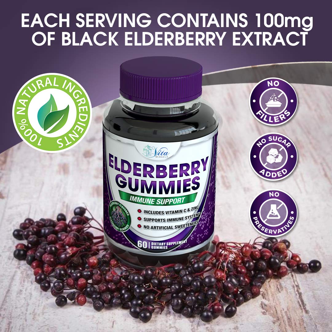 immune support elderberry gummies for families