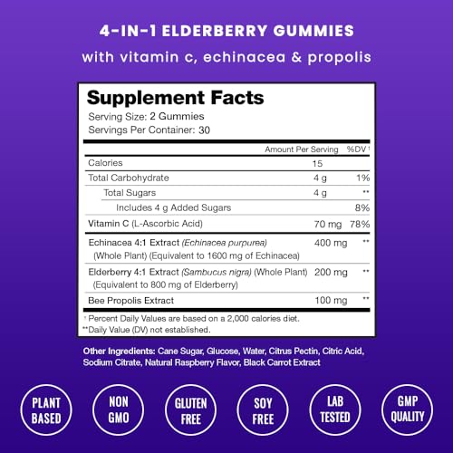 immune support elderberry gummies pack of 2