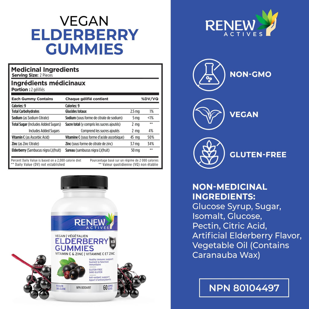 immune support elderberry gummy supplement