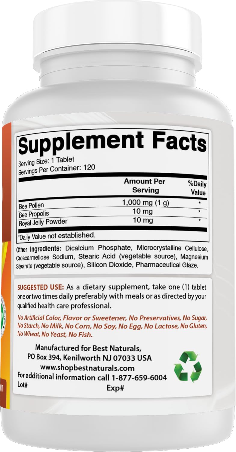 immune support from bee pollen tablets