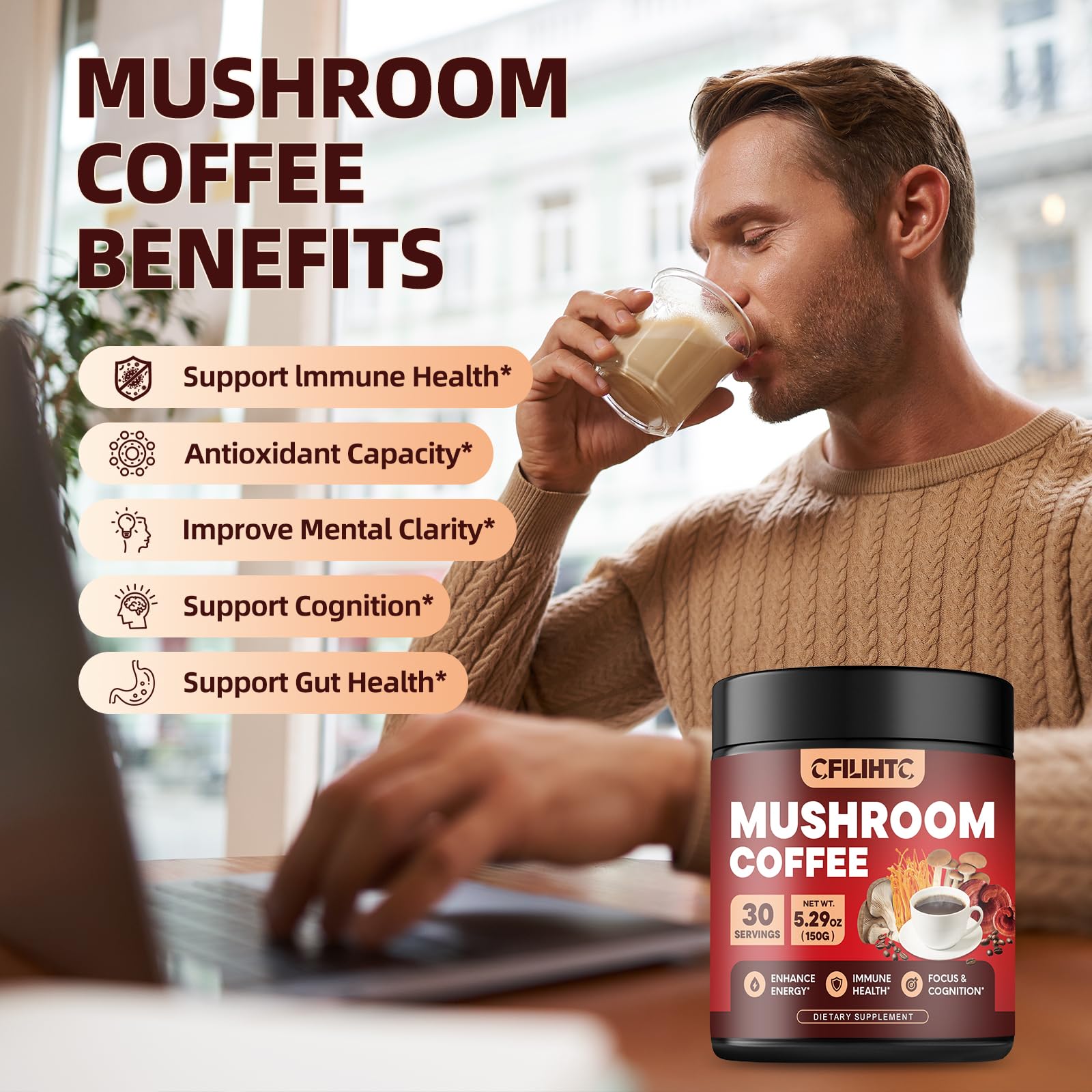 Immune support from mushroom supplements