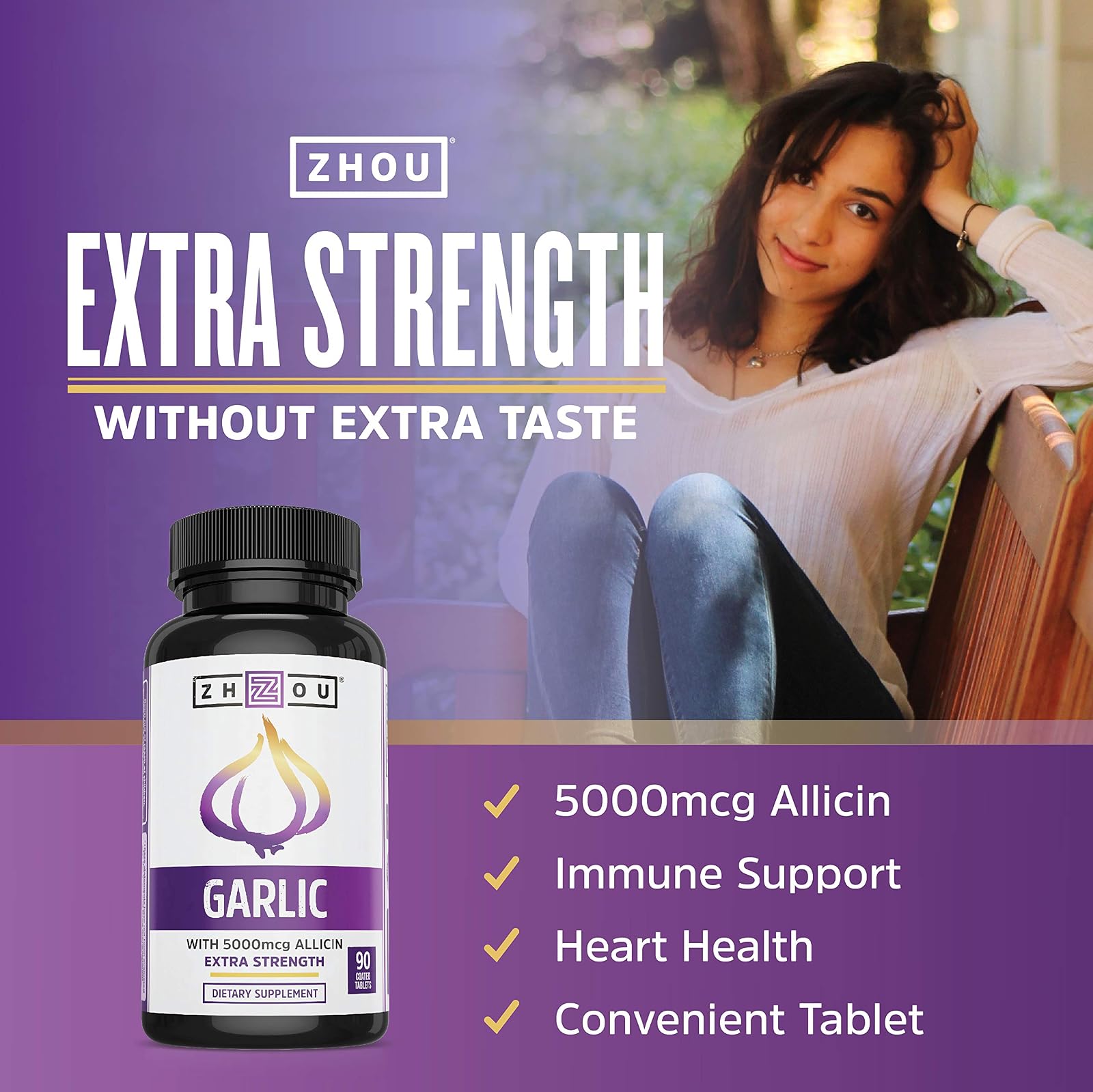 immune support garlic with allicin