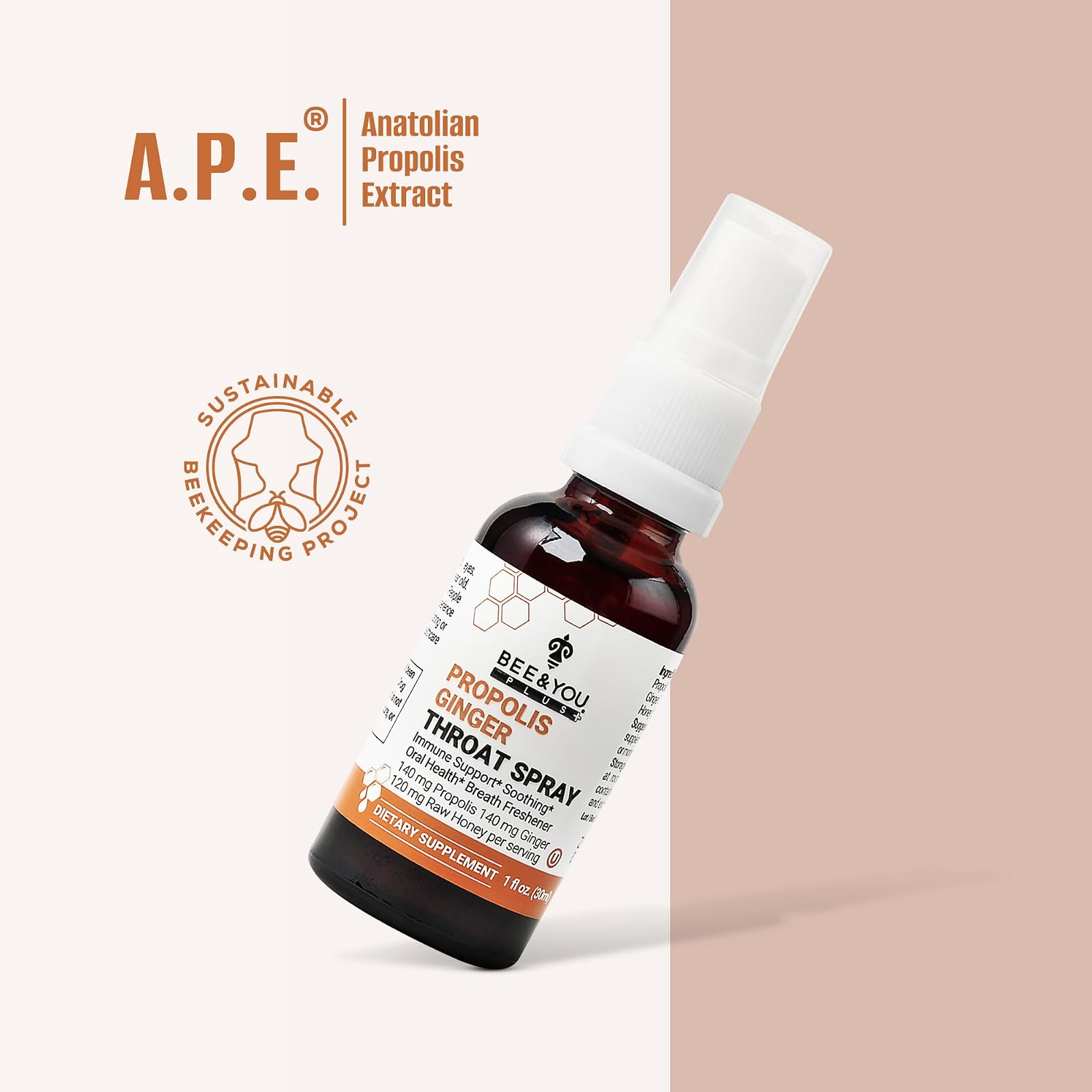 immune support ginger throat spray