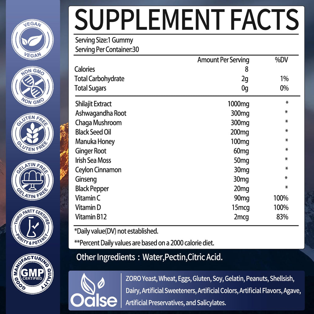 Immune support gummies with fulvic acid