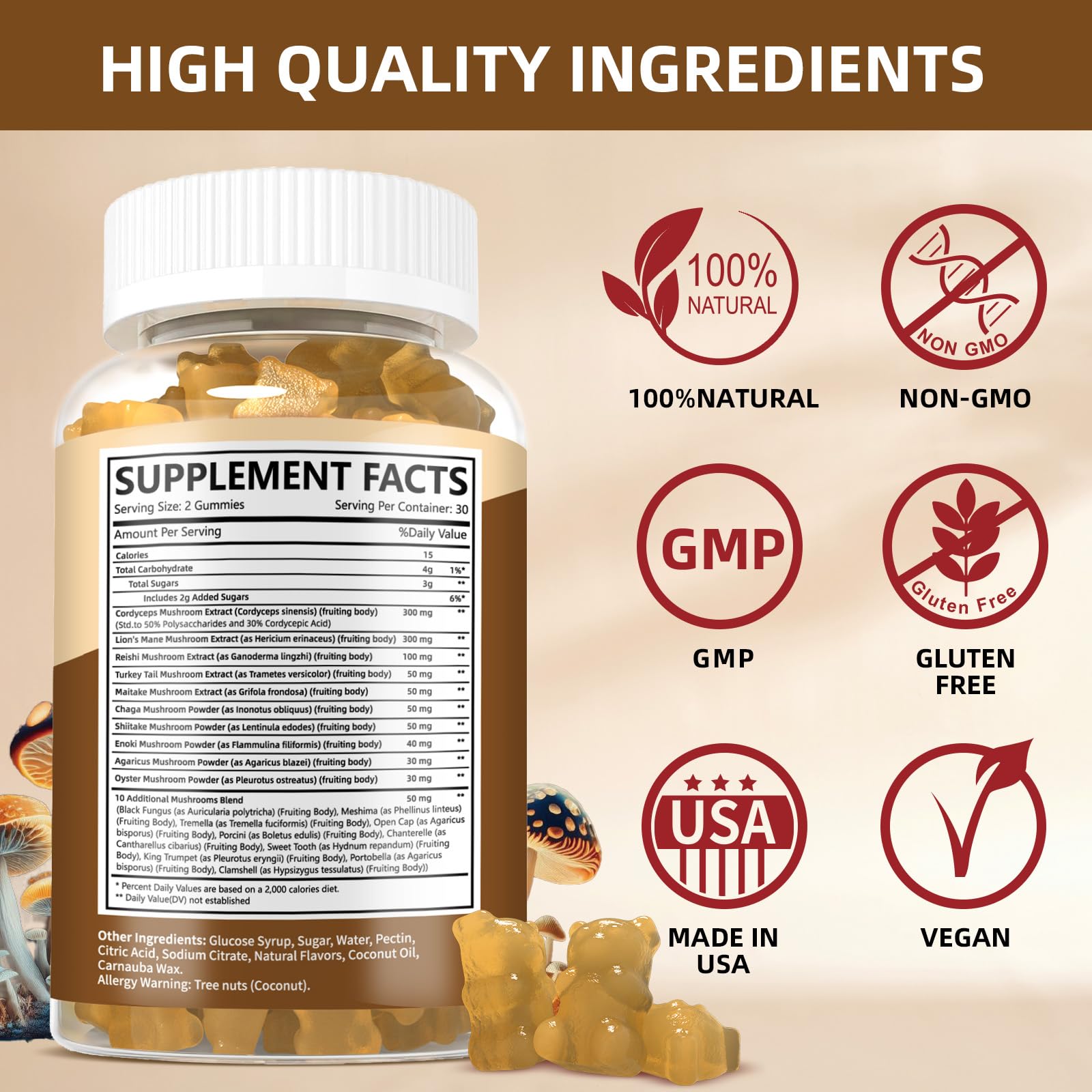 immune support mushroom supplement