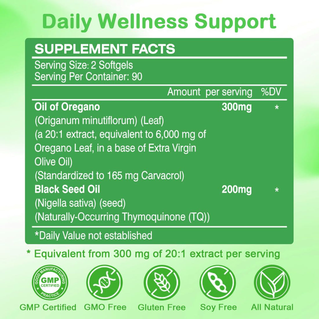 immune support oregano oil capsules