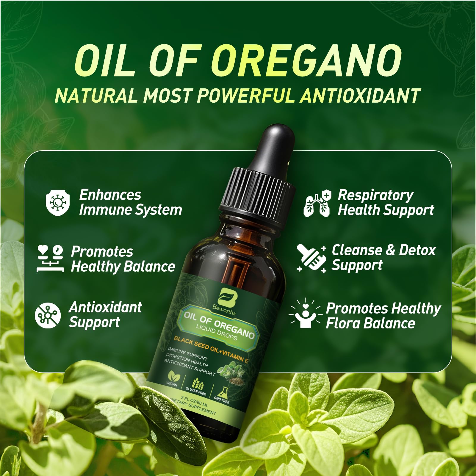 Immune support oregano supplement