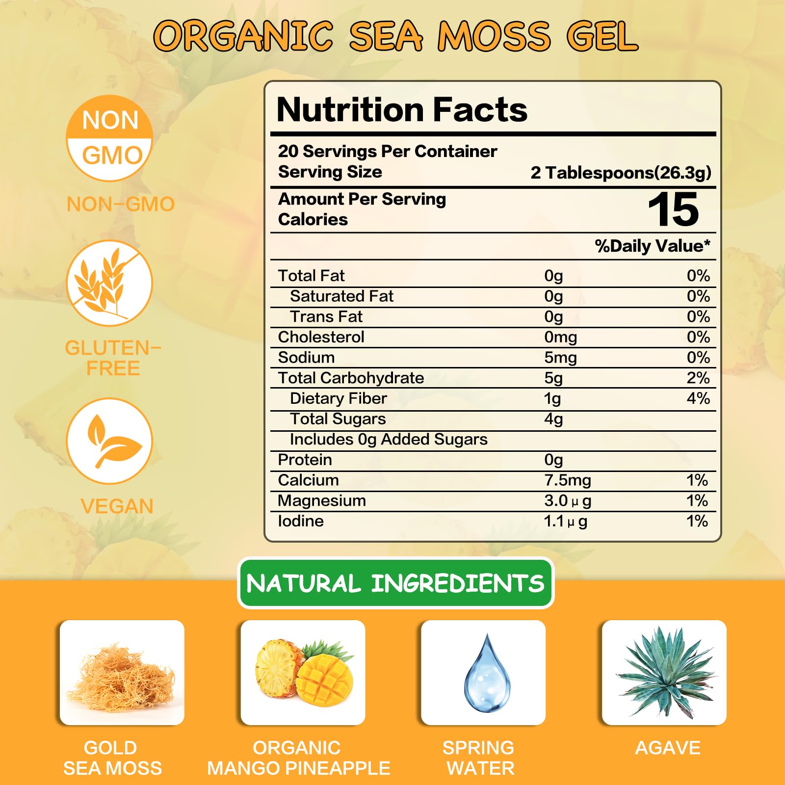 Immune support sea moss supplement