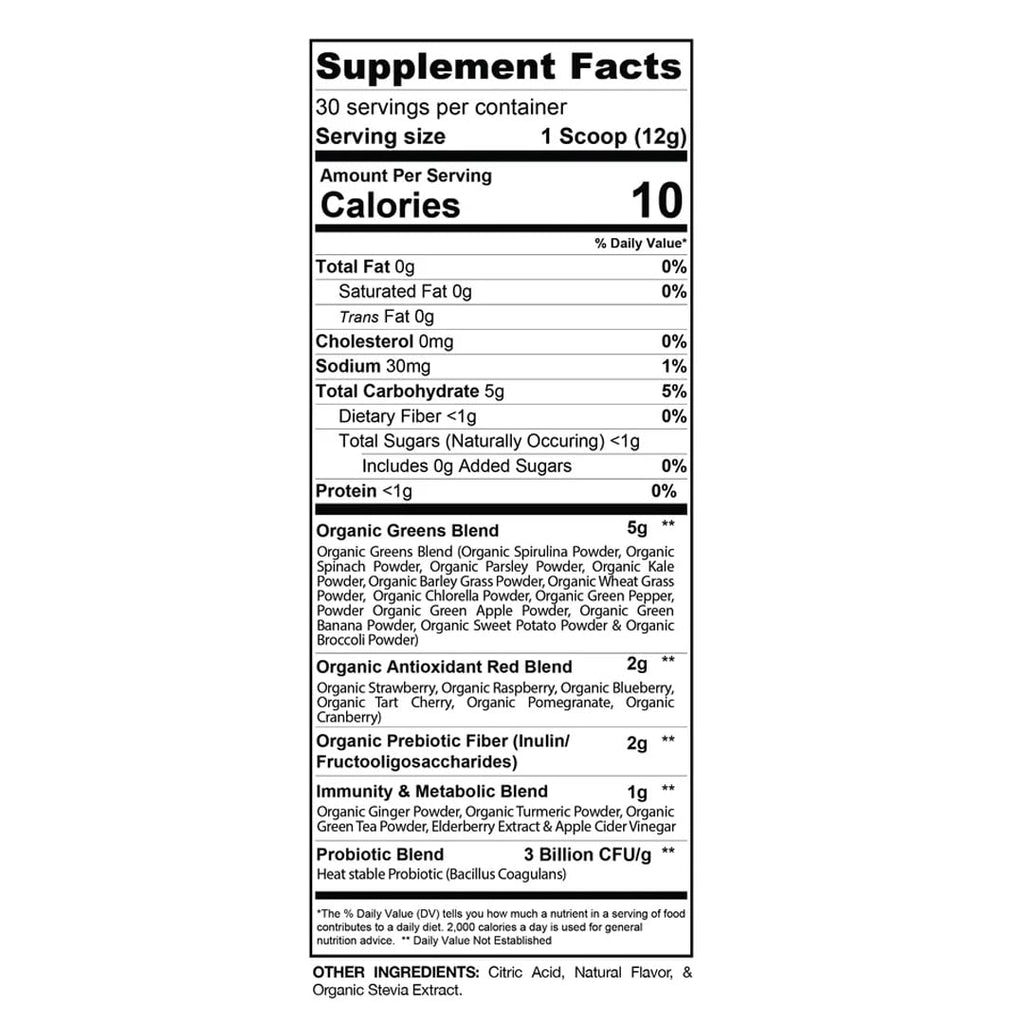 Immune support superfood powder mango