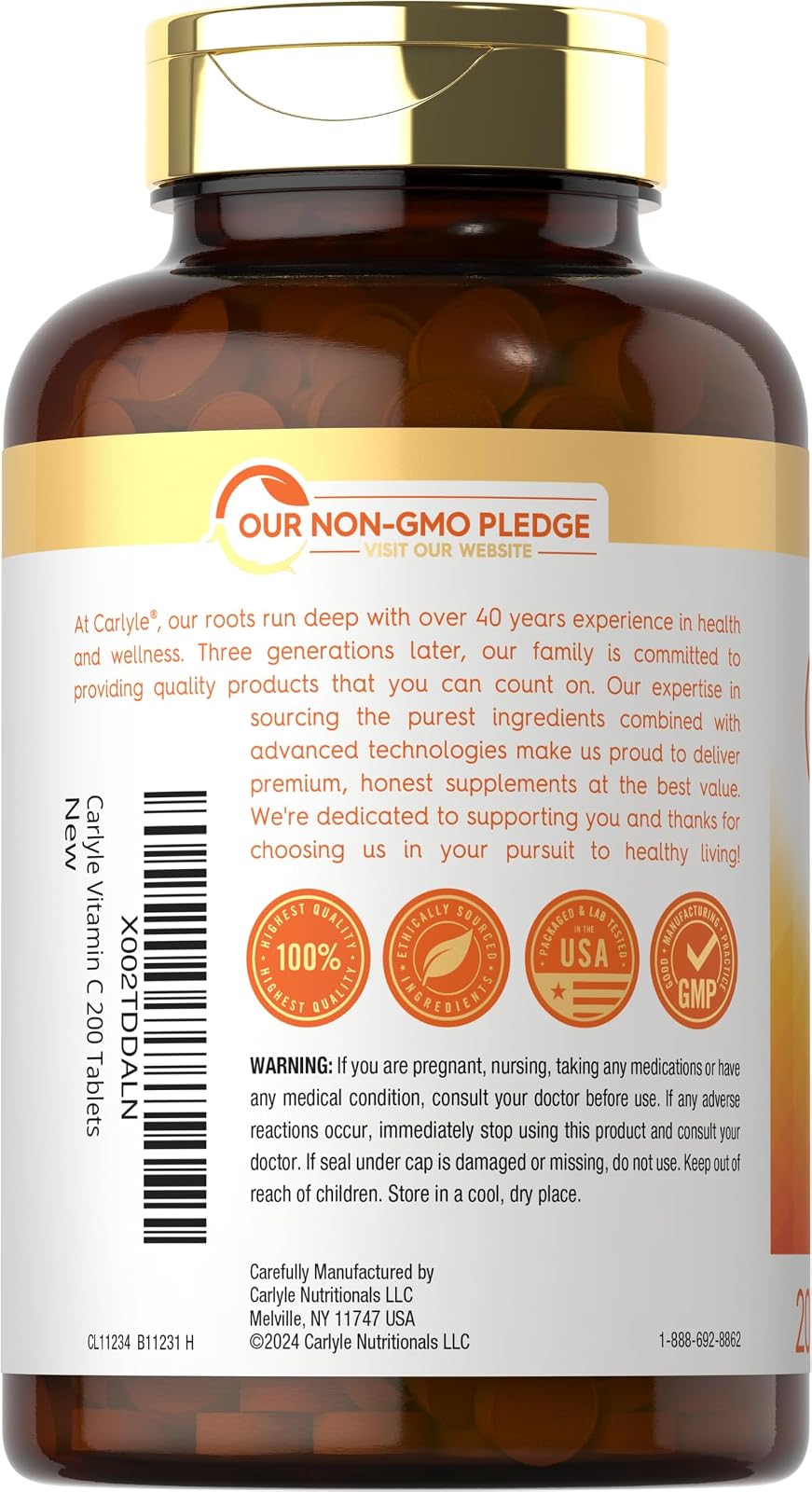 Immune support vitamin C supplement