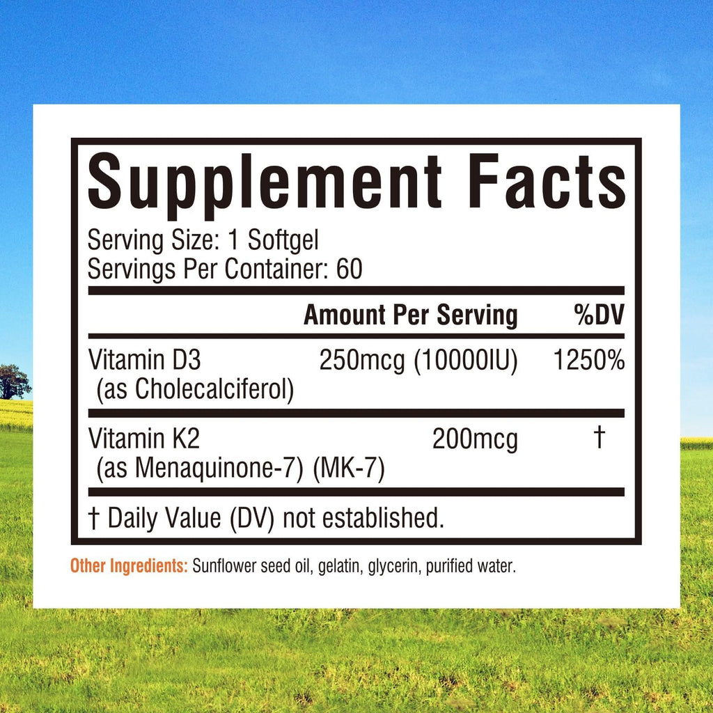 immune support vitamin D3 K2 supplement