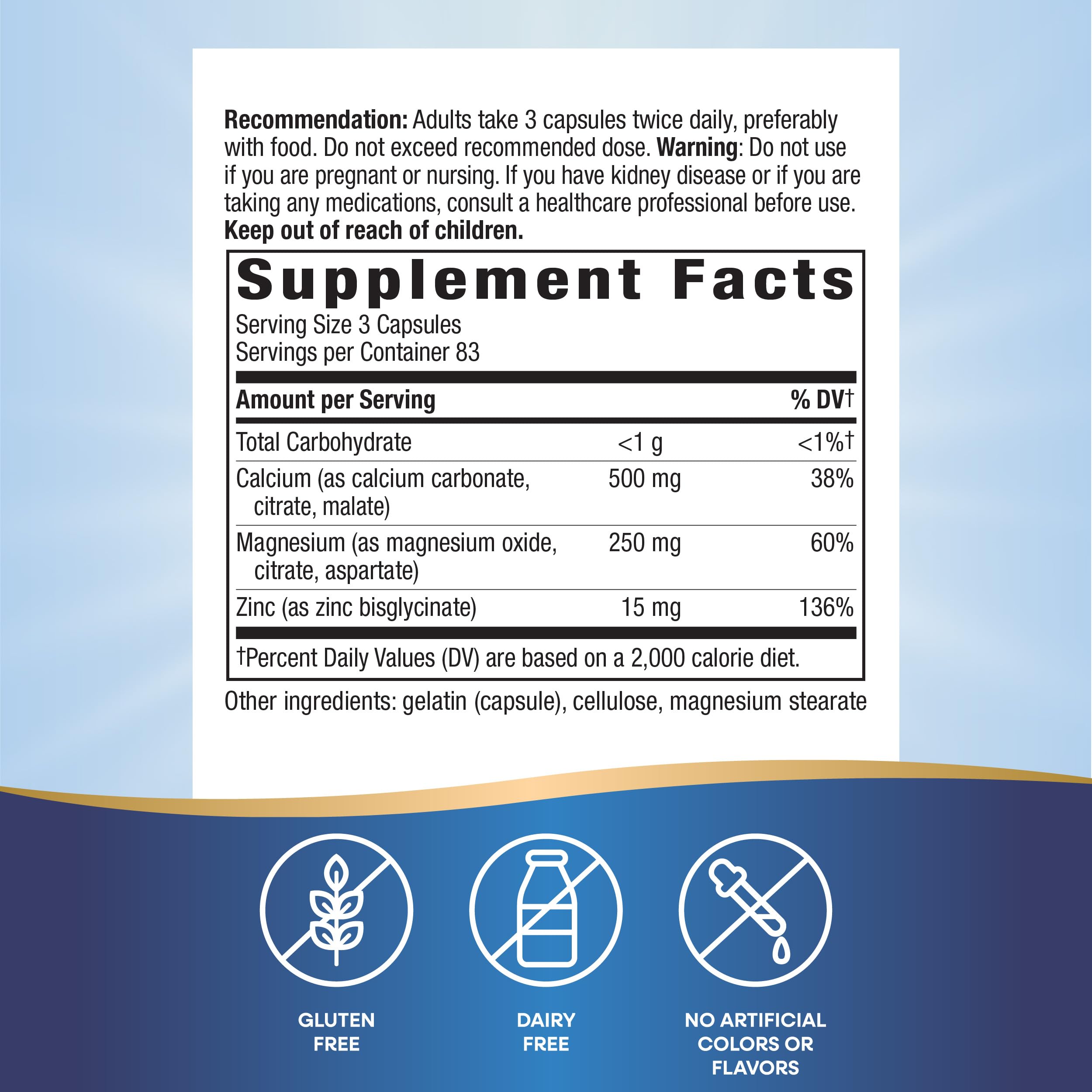 Immune support with calcium and magnesium