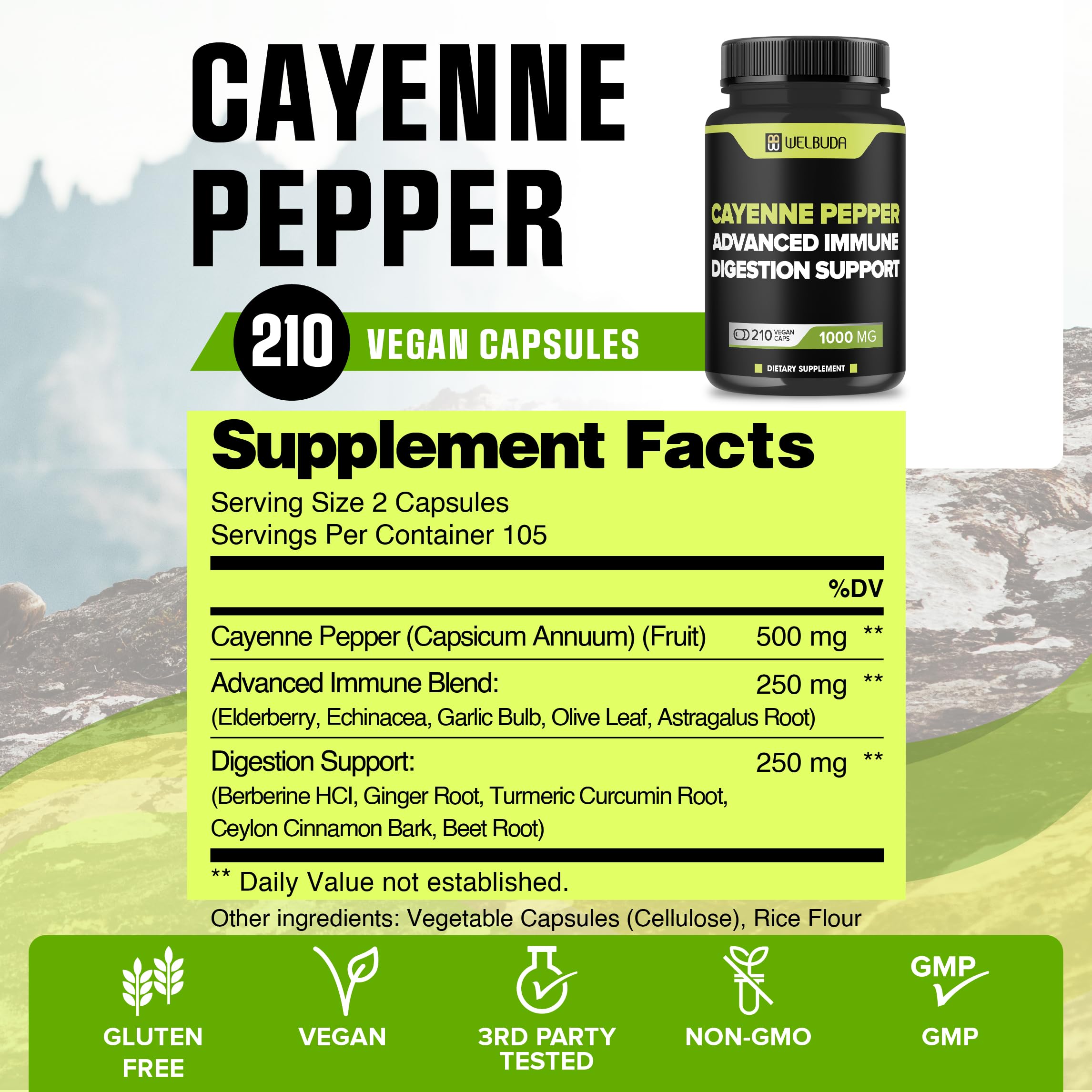 immune support with cayenne capsules