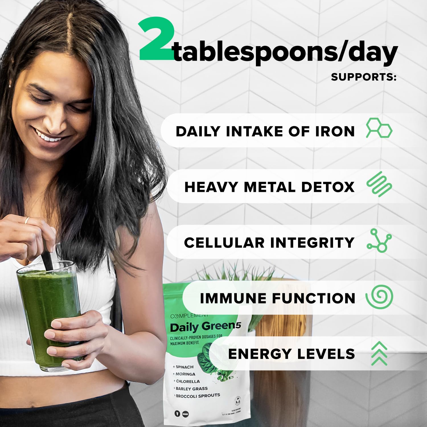 immune support with chlorella powder