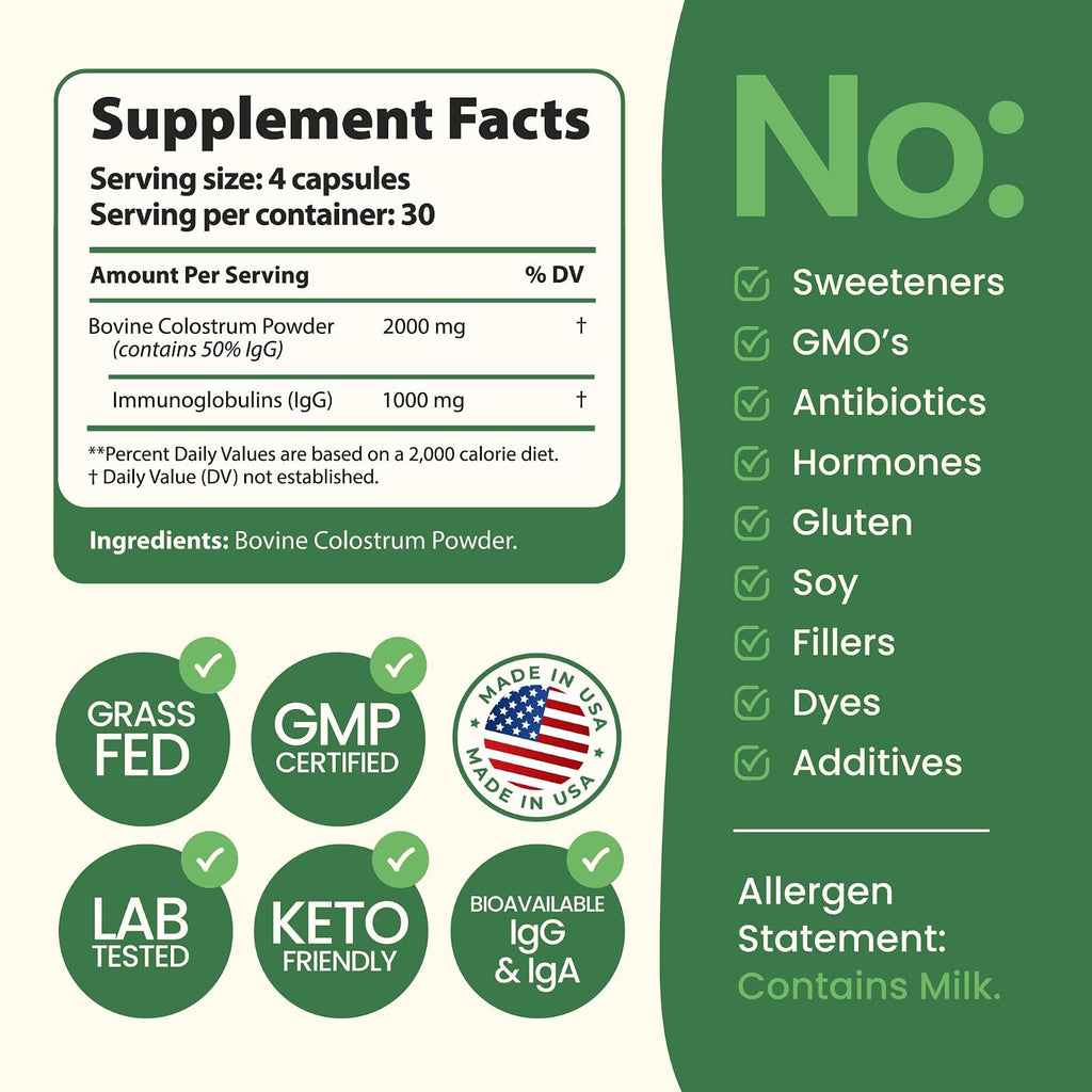 immune support with colostrum capsules