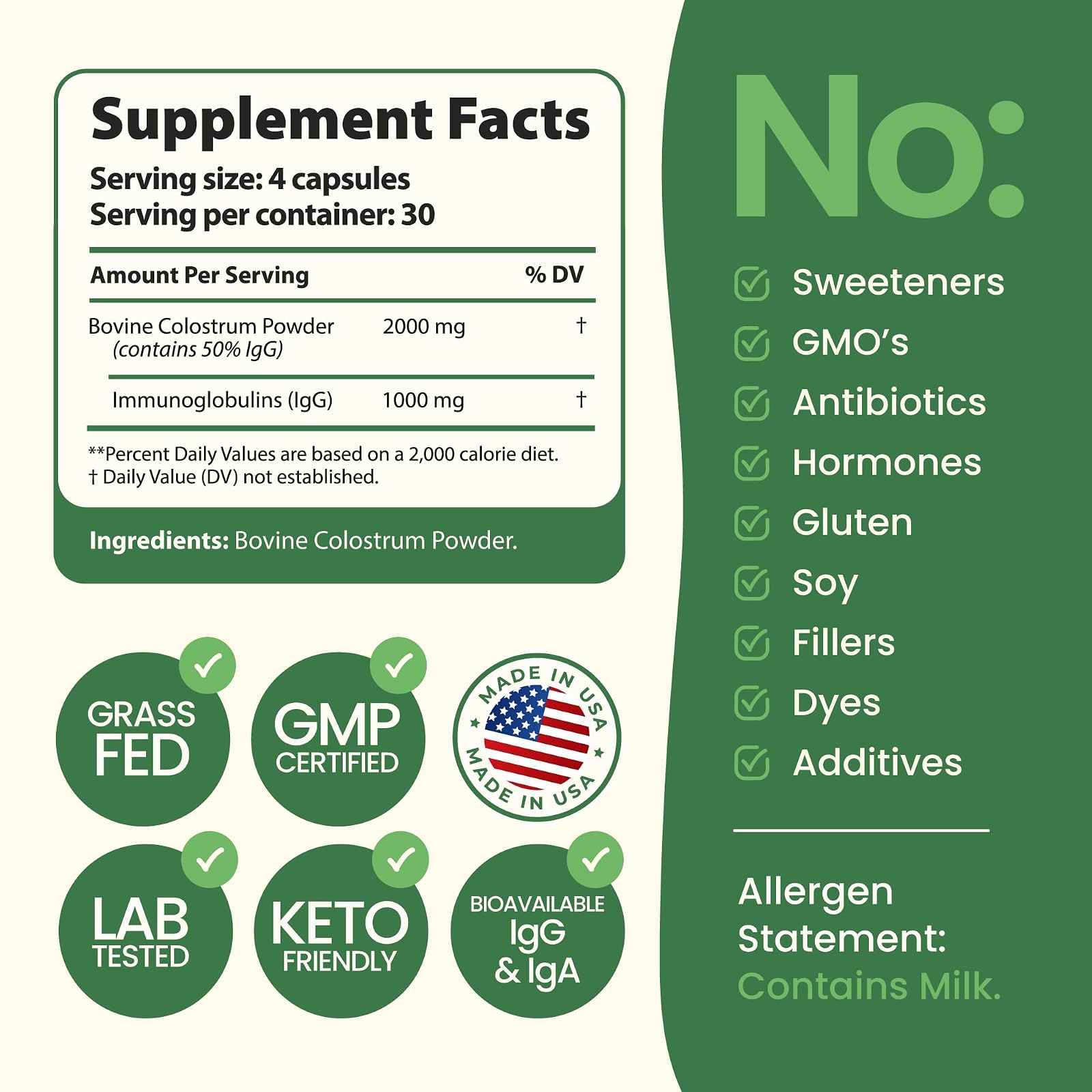 immune support with colostrum capsules