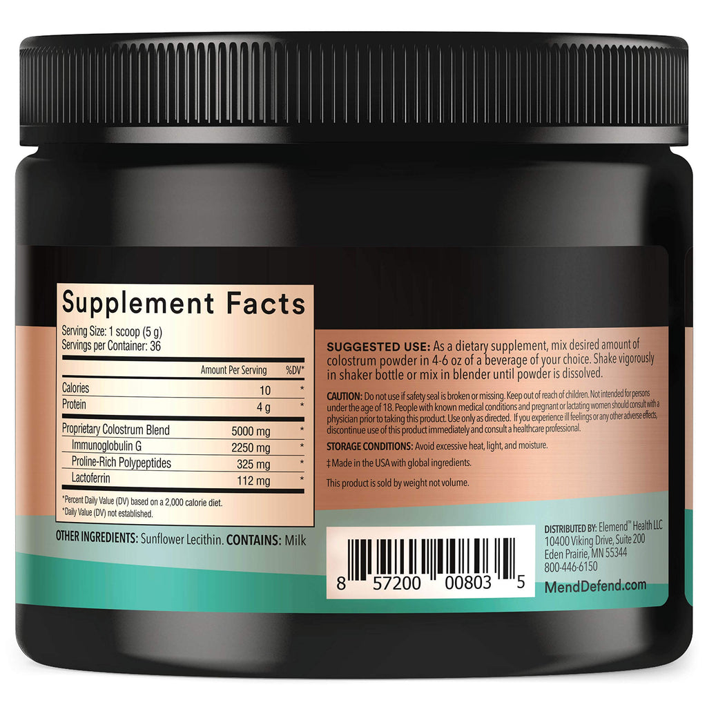 immune support with colostrum powder