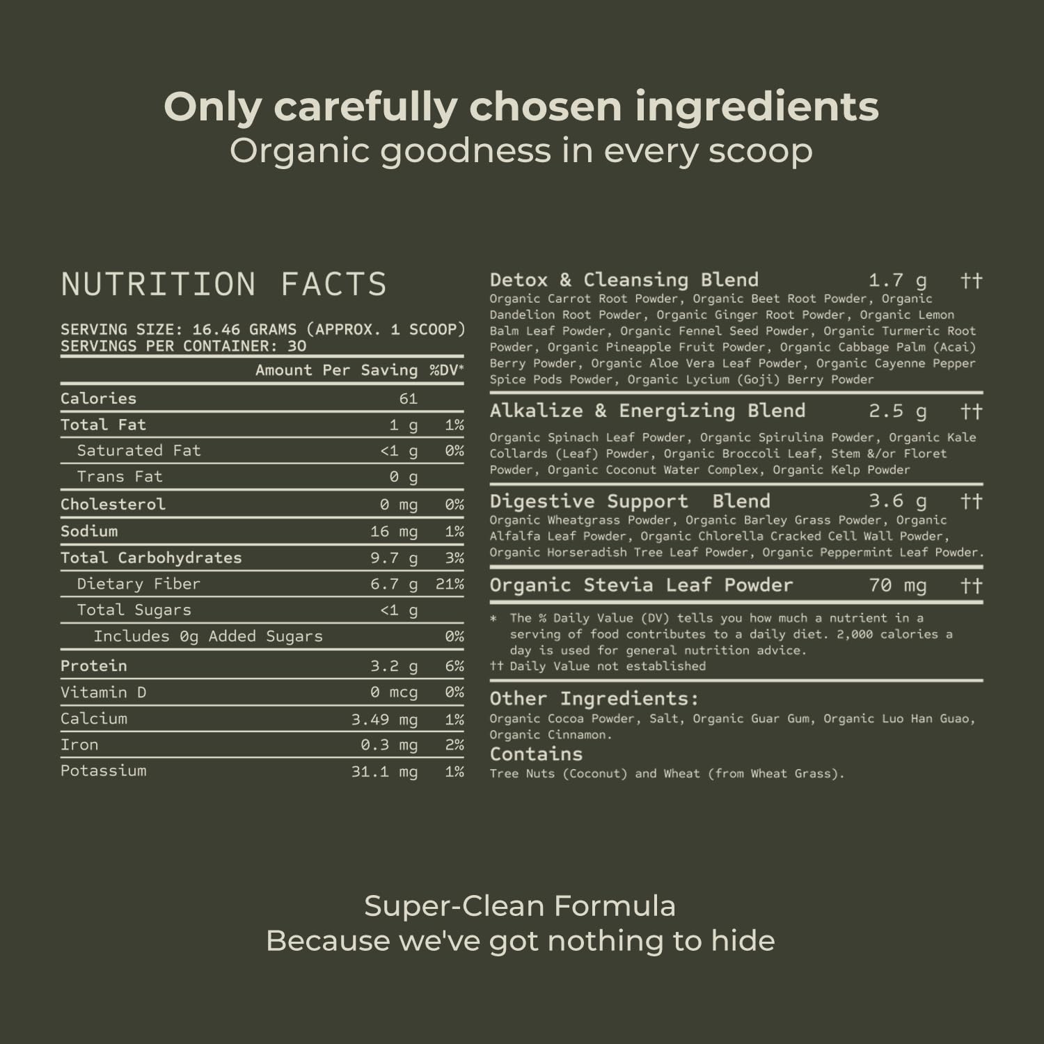 Immune support with detox super greens