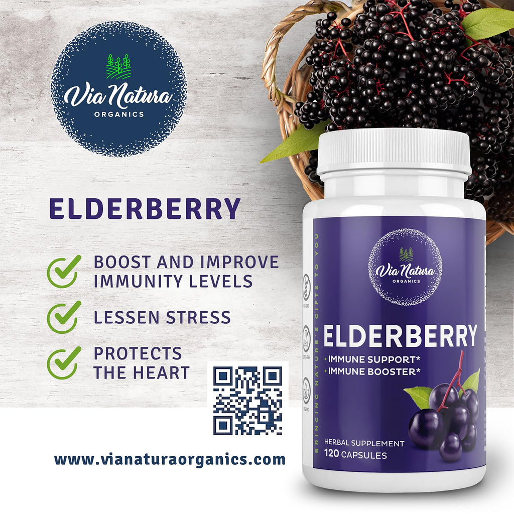 immune support with elderberry capsules