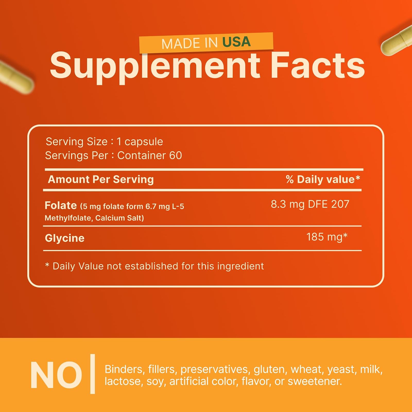 immune support with folate capsules