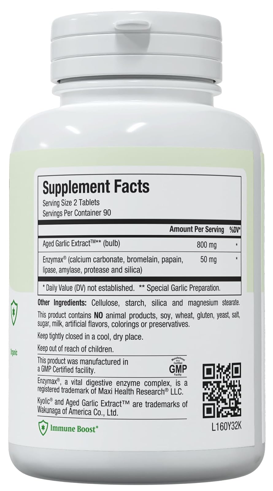 Immune support with garlic capsules
