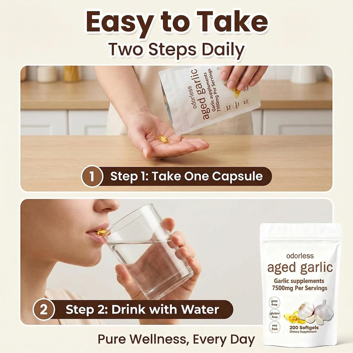 immune support with garlic softgels